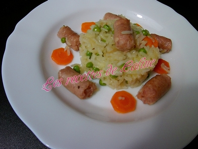 Poêlée de riz aux chipolatas et légumes – LES RECETTES DE CALINE