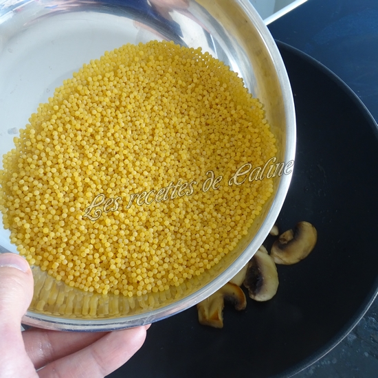 Perles de blé aux champignons – LES RECETTES DE CALINE